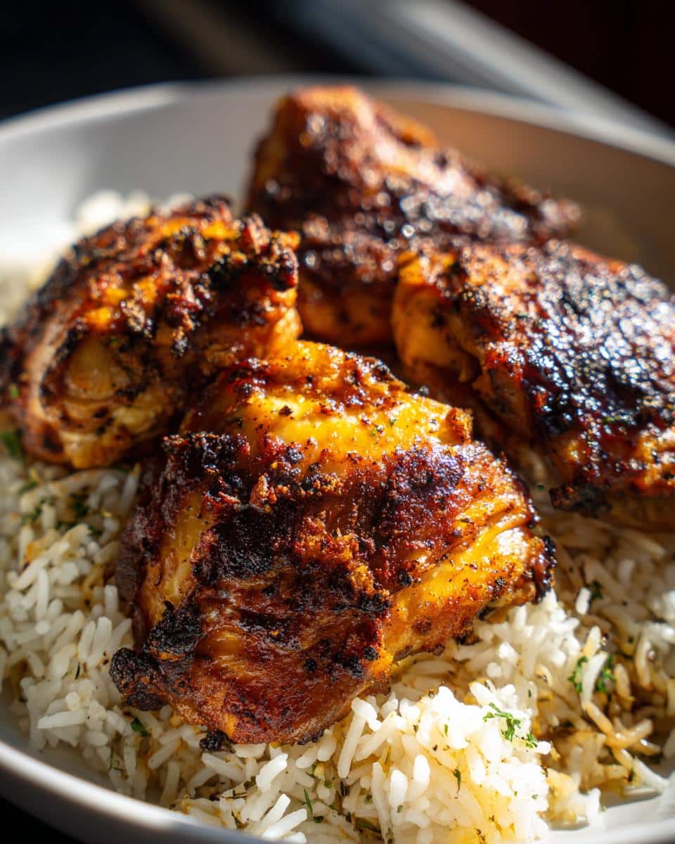 5-Star Baked Chicken and Rice with Crispy Chicken Tops