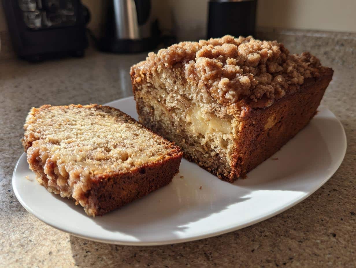 Moist Banana Bread with Streusel Topping - A Family Secret