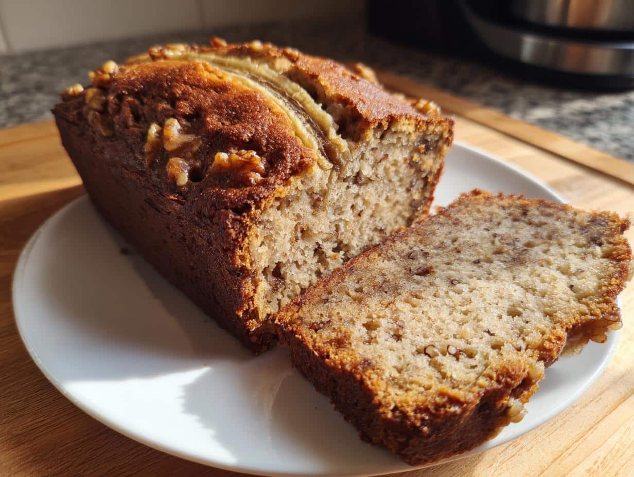 Irresistible 3-Ingredient Banana Bread with Walnut Crunch