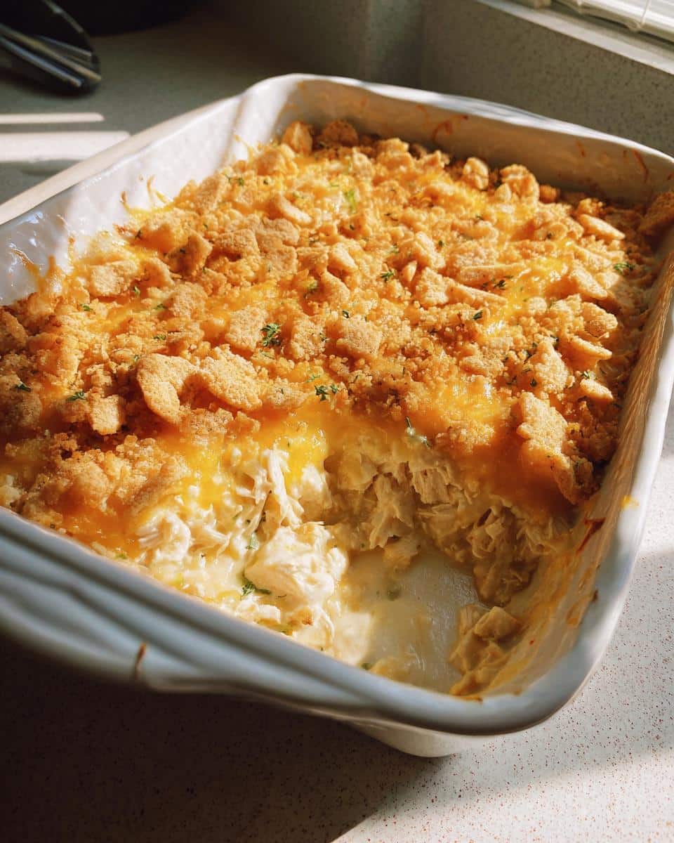 5-Star Cheesy Chicken Casserole with Sour Cream and Onion