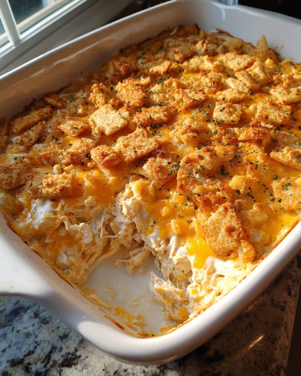 5-Star Cheesy Chicken Casserole with Sour Cream and Onion