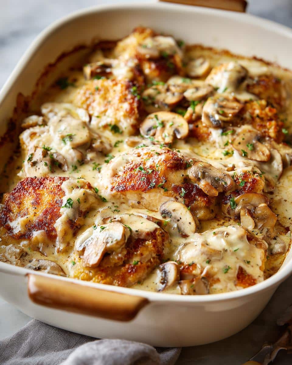 Creamy Chicken and Rice Casserole with 8 Mushroom Secrets