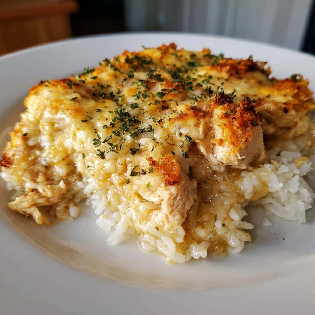5-Star Creamy Garlic Chicken & Rice Casserole Recipe