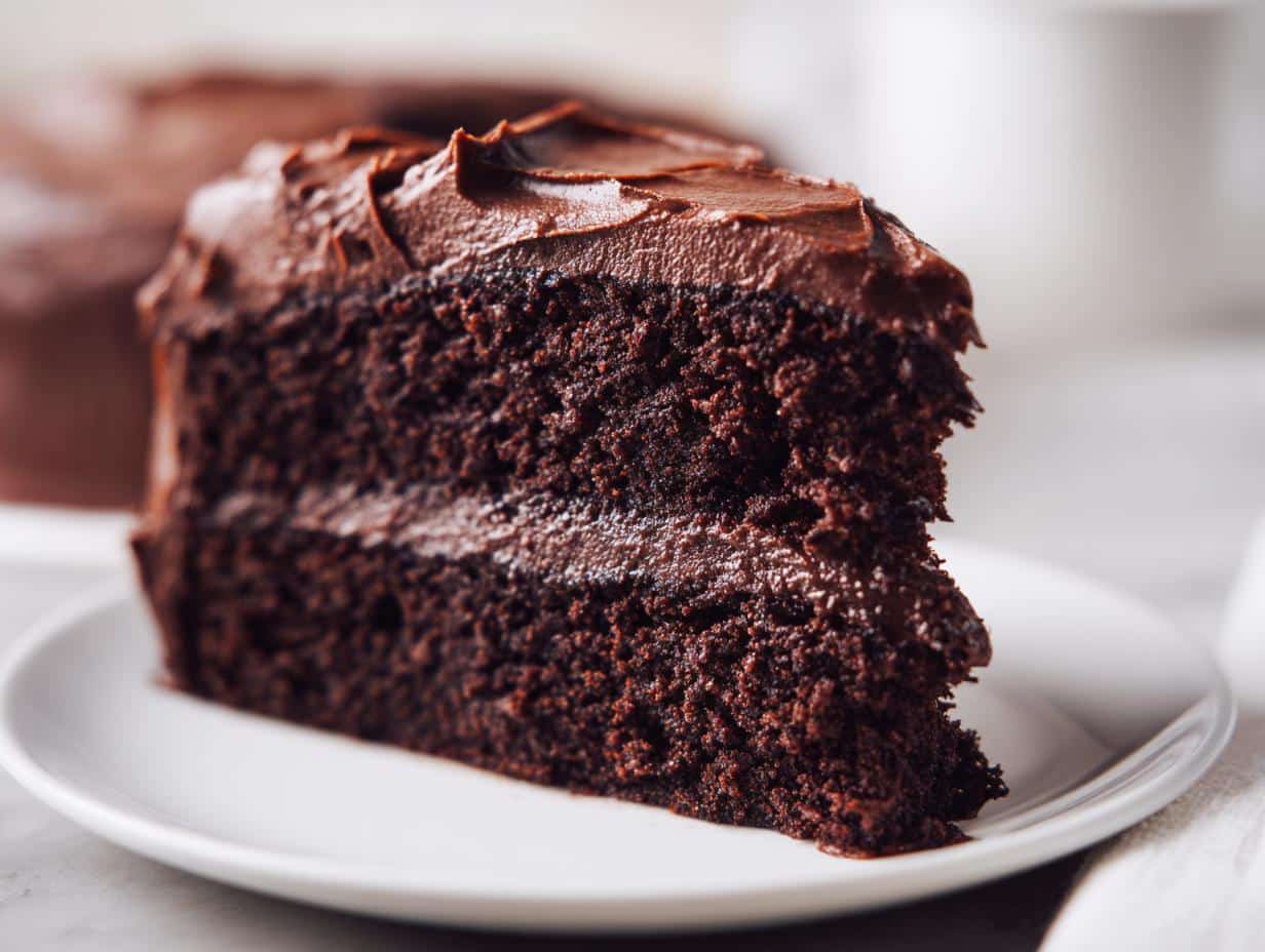 Ultimate Fudgy Chocolate Cake with Silky Frosting in 3 Steps