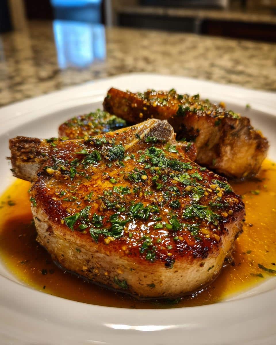 Juicy Garlic Butter Pork Chops with 5-Star Pan Sauce