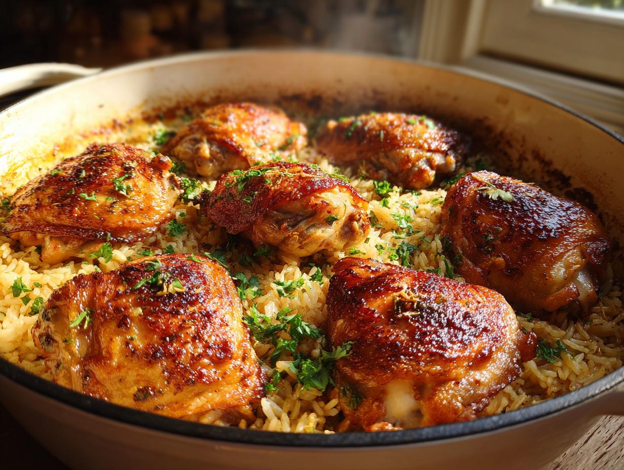 5-Star One Pot Lemon Herb Chicken and Rice Recipe