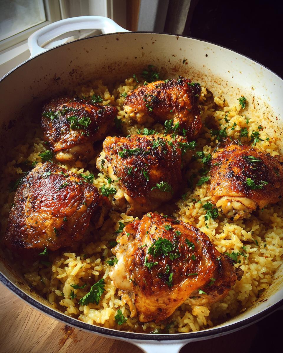 5-Star One Pot Lemon Herb Chicken and Rice Recipe