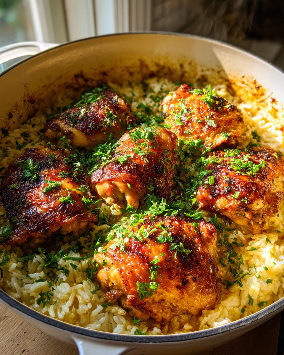 5-Star One Pot Lemon Herb Chicken and Rice Recipe