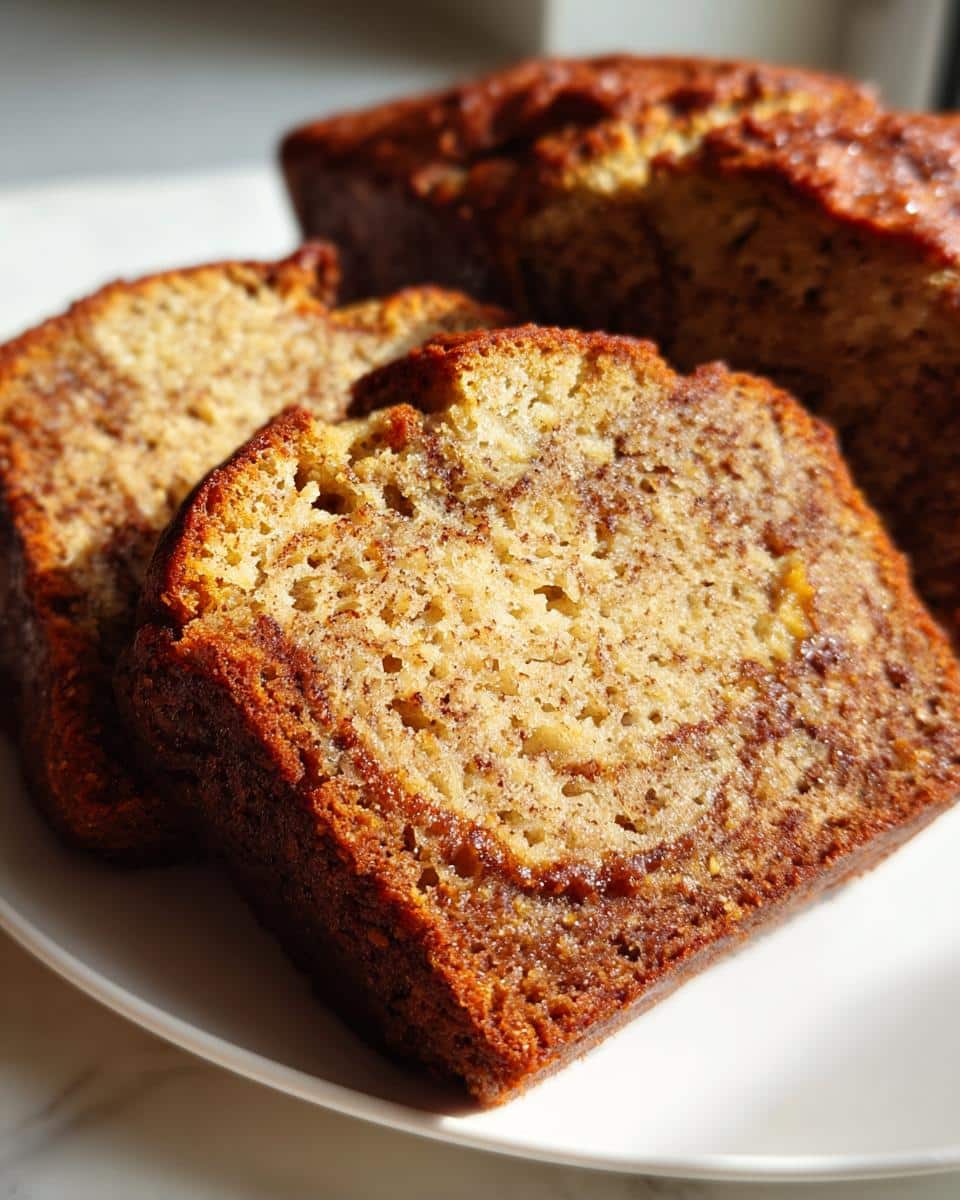 3-Ingredient Peanut Butter Banana Bread with Rich Flavor
