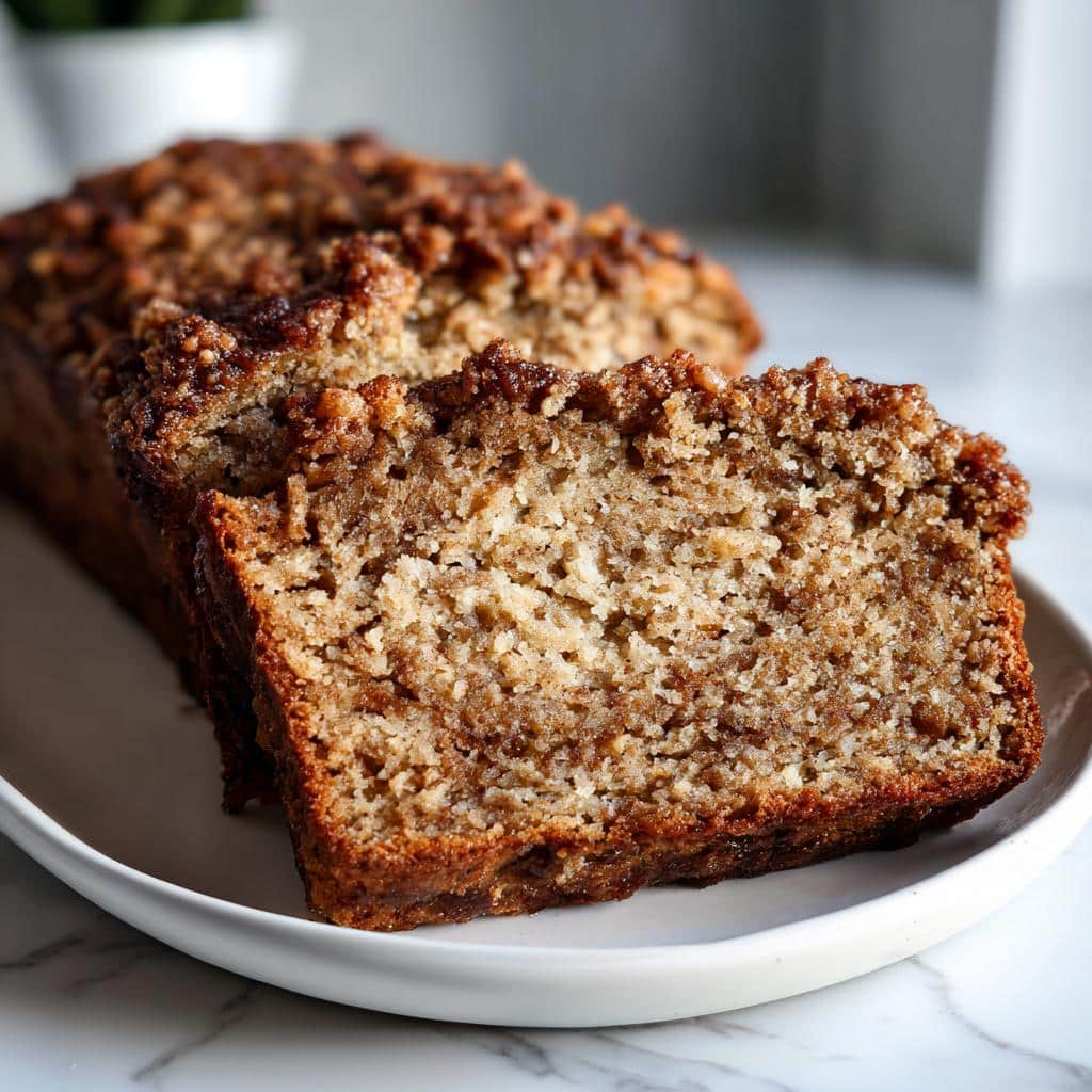 Moist Banana Bread with Streusel Topping - A Family Secret